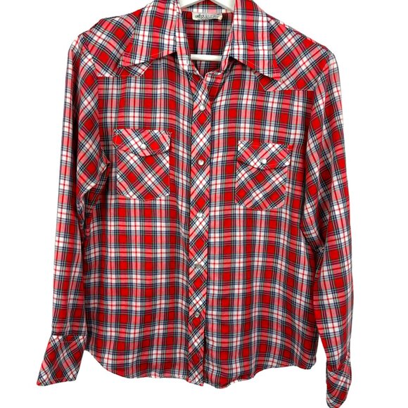 Kmart | Shirts | Vintage Kmart Shirt Mens 34 Red Black Permanent Press ...